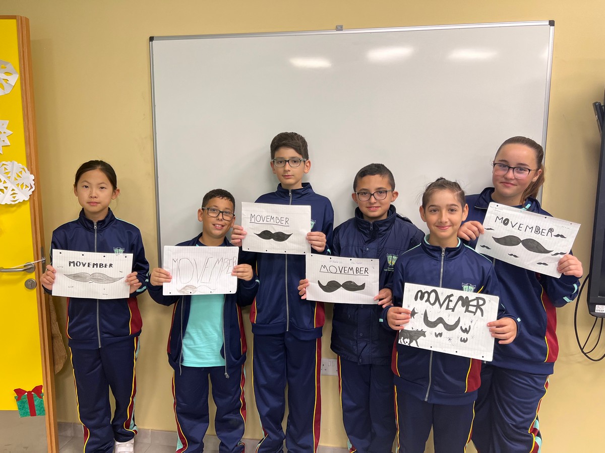 Movember Day during the PSCD lesson - St Thomas More College