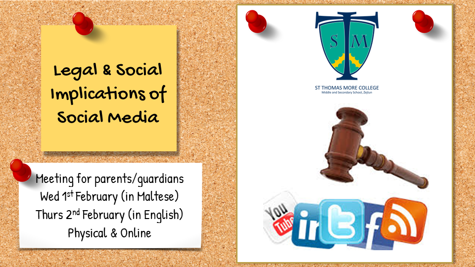Legal and Social Implications of Social Media - St Thomas More College