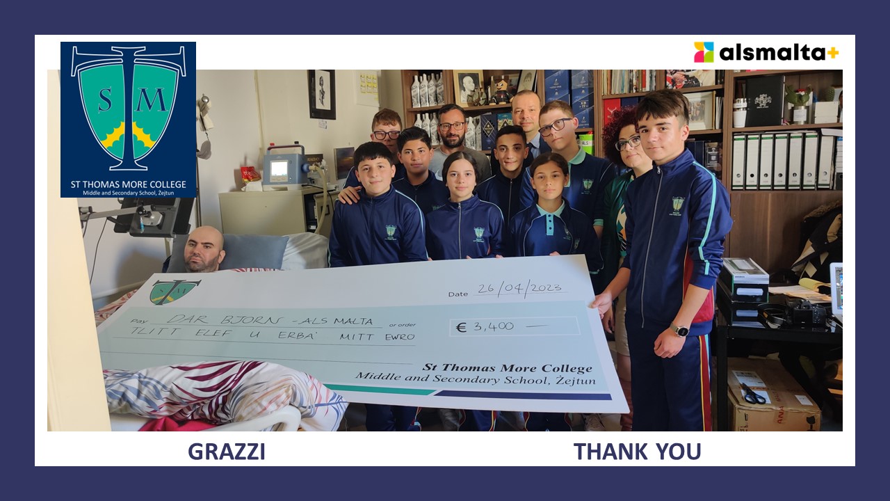Donation to ALS Malta - St Thomas More College